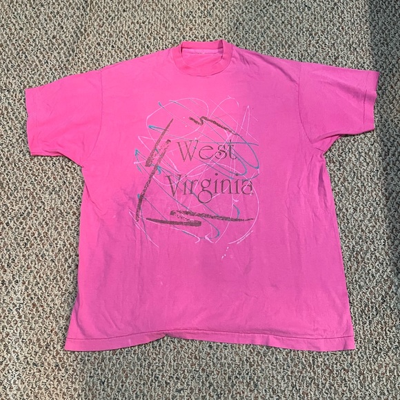 Vintage | Shirts | Vintage Pink West Virginia Shirt | Poshmark